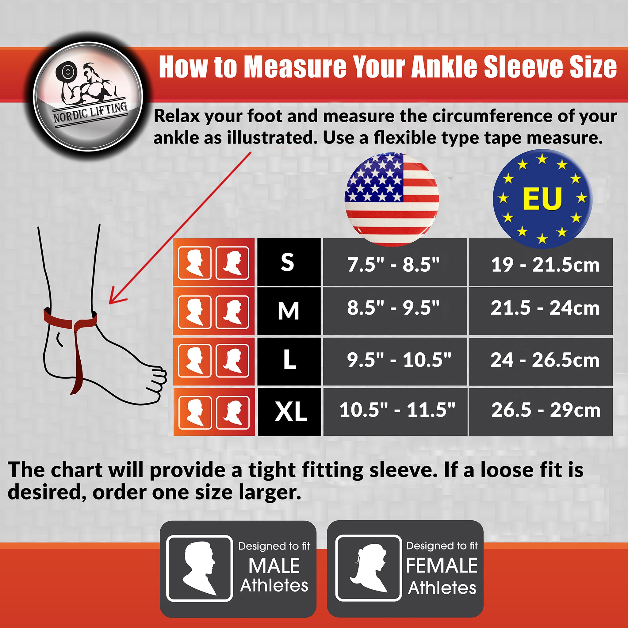 Premium Ankle Compression Sleeves For Great Ankle Support – Nordic Lifting